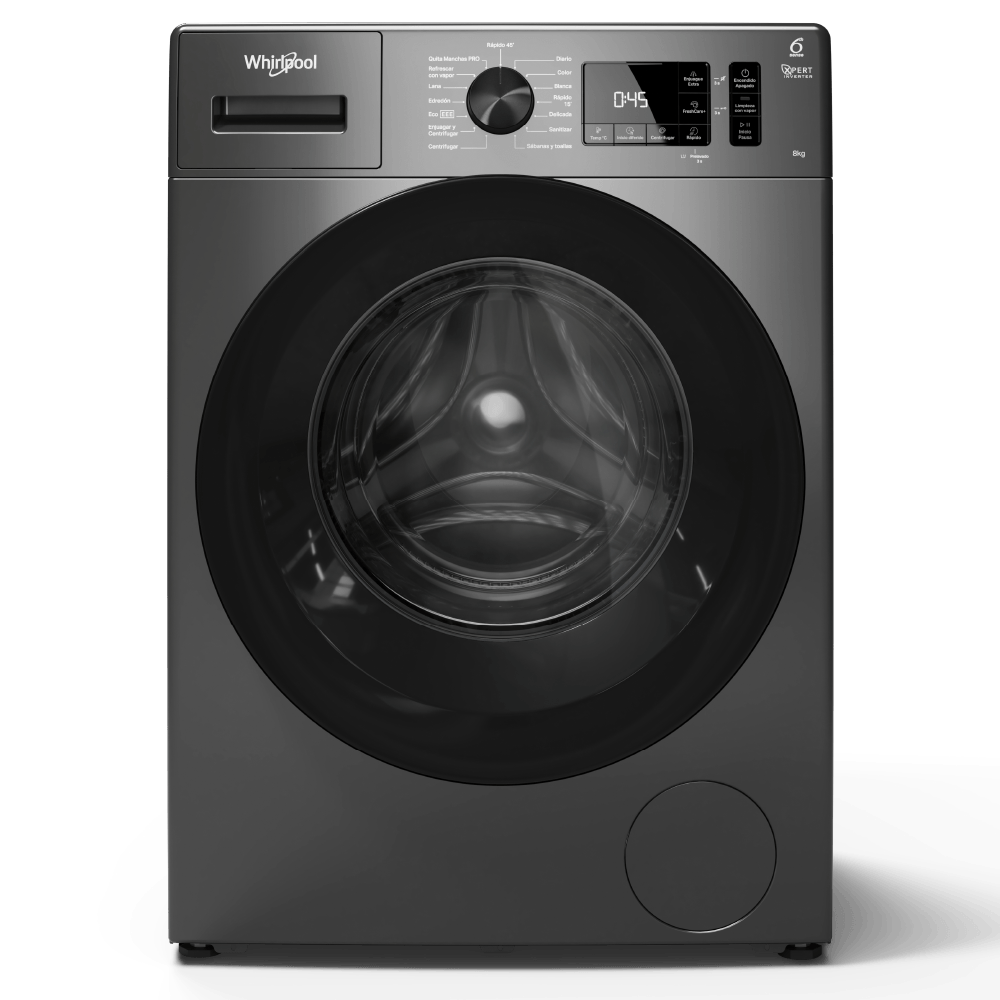 Lavarropas carga frontal 8kg Titanium / Gris Oscuro - Whirlpool Lavarropas carga frontal 8kg Titanium / Gris Oscuro - Whirlpool